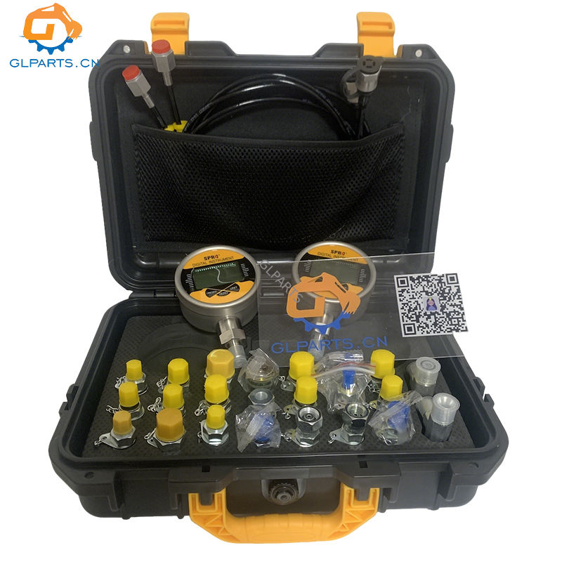 Hydraulic Pressure Test Kit, Digital Pressure Gauge, Excavator Tools ...